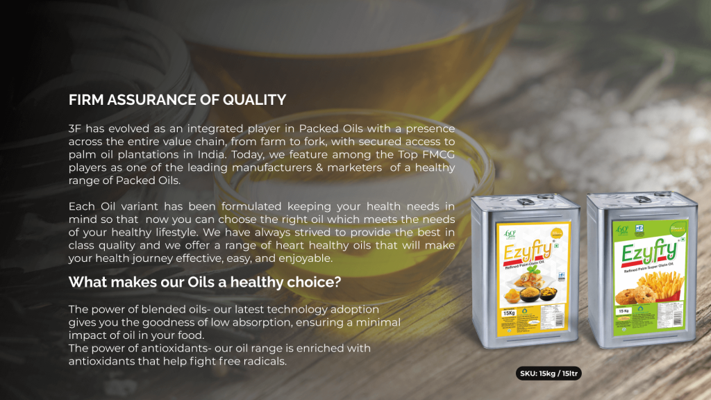 Edible Oil Manufacturers | Sunflower & More | 3F Industries